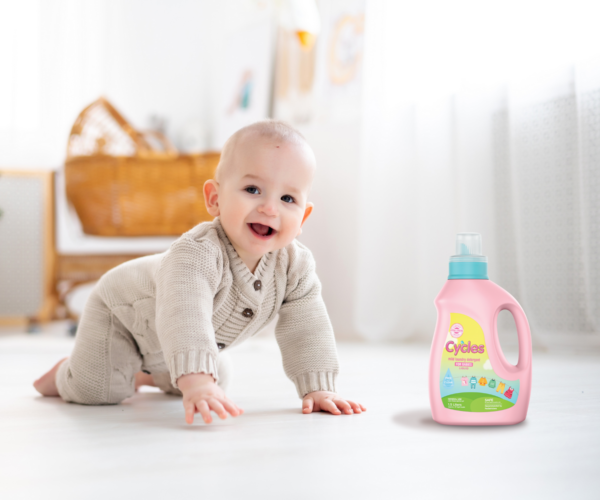 Cycles Baby Laundry Powder - Liquid Detergent for Baby Clothes