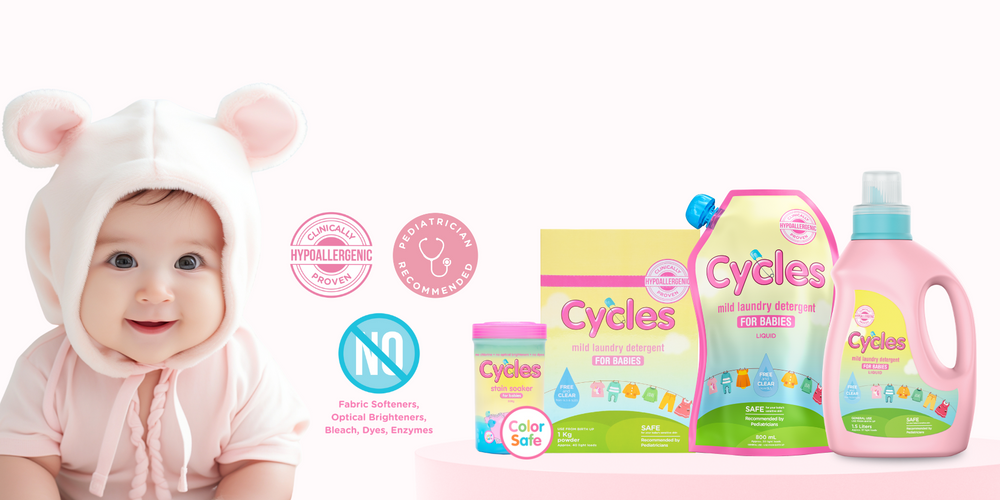 Cycles Baby Laundry Powder - Liquid Detergent for Baby Clothes