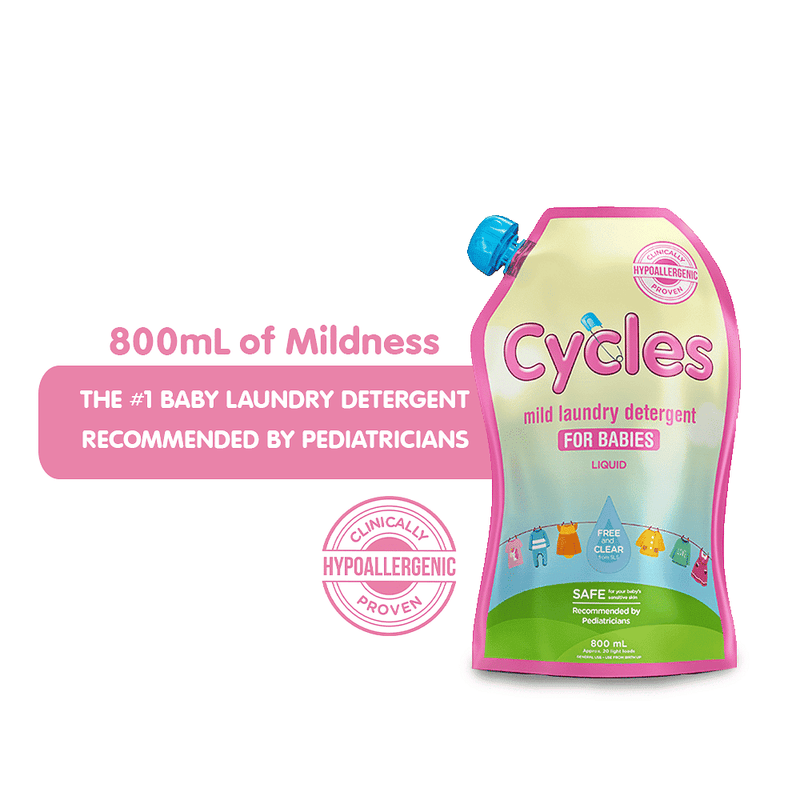 Cycles Baby Laundry Powder - Liquid Detergent for Baby Clothes